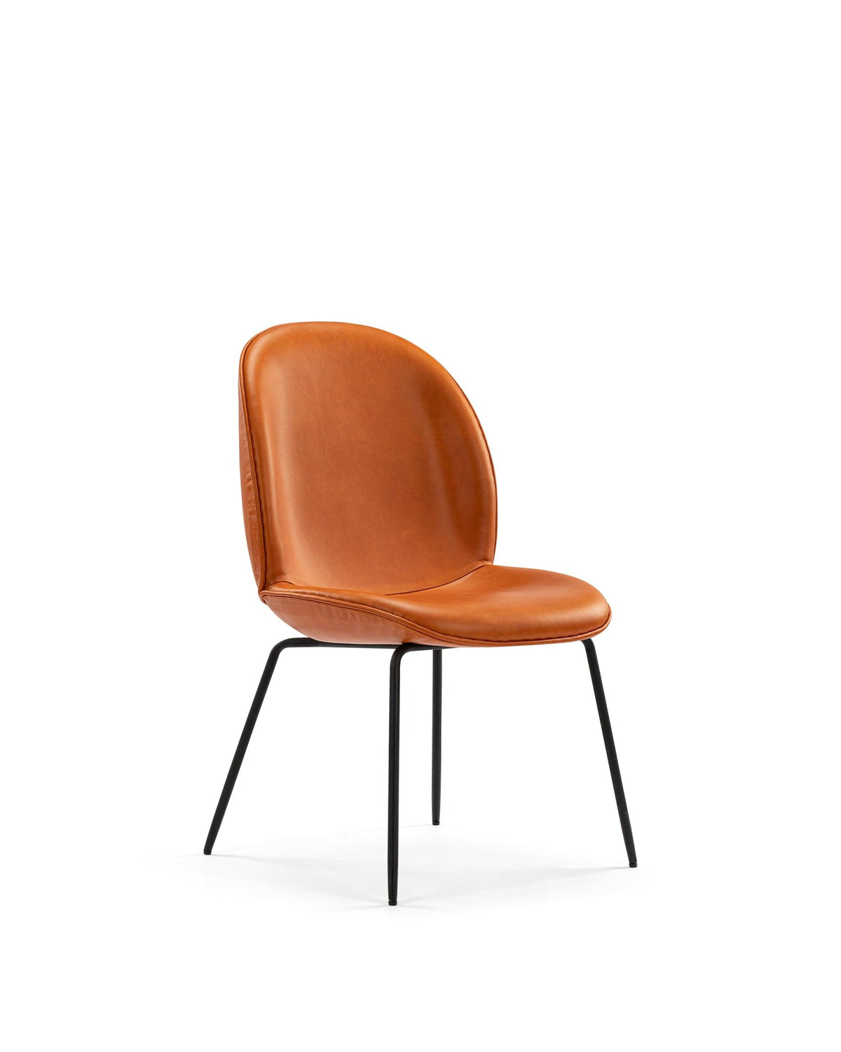 Beetle Side Chair, Caramel Premium Leather – Interior Icons