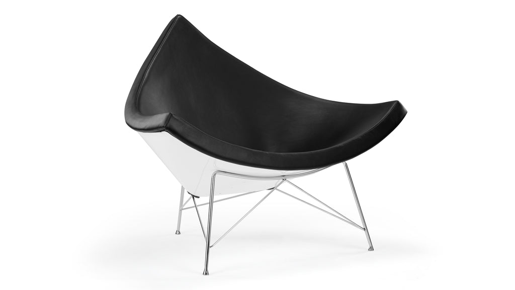 Coconut Chair, Black Leather | Interior Icons