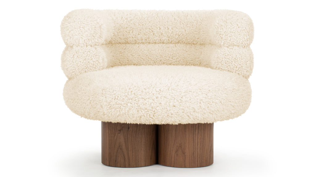 Lana Chair, White Long Hair Sherpa | Interior Icons