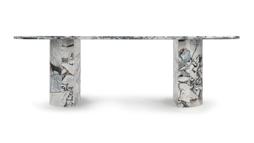 Dante Dining Table, Marble, 98in | Interior Icons