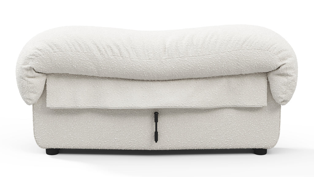 DS 600 Right End Stool Module, White Boucle | Interior Icons