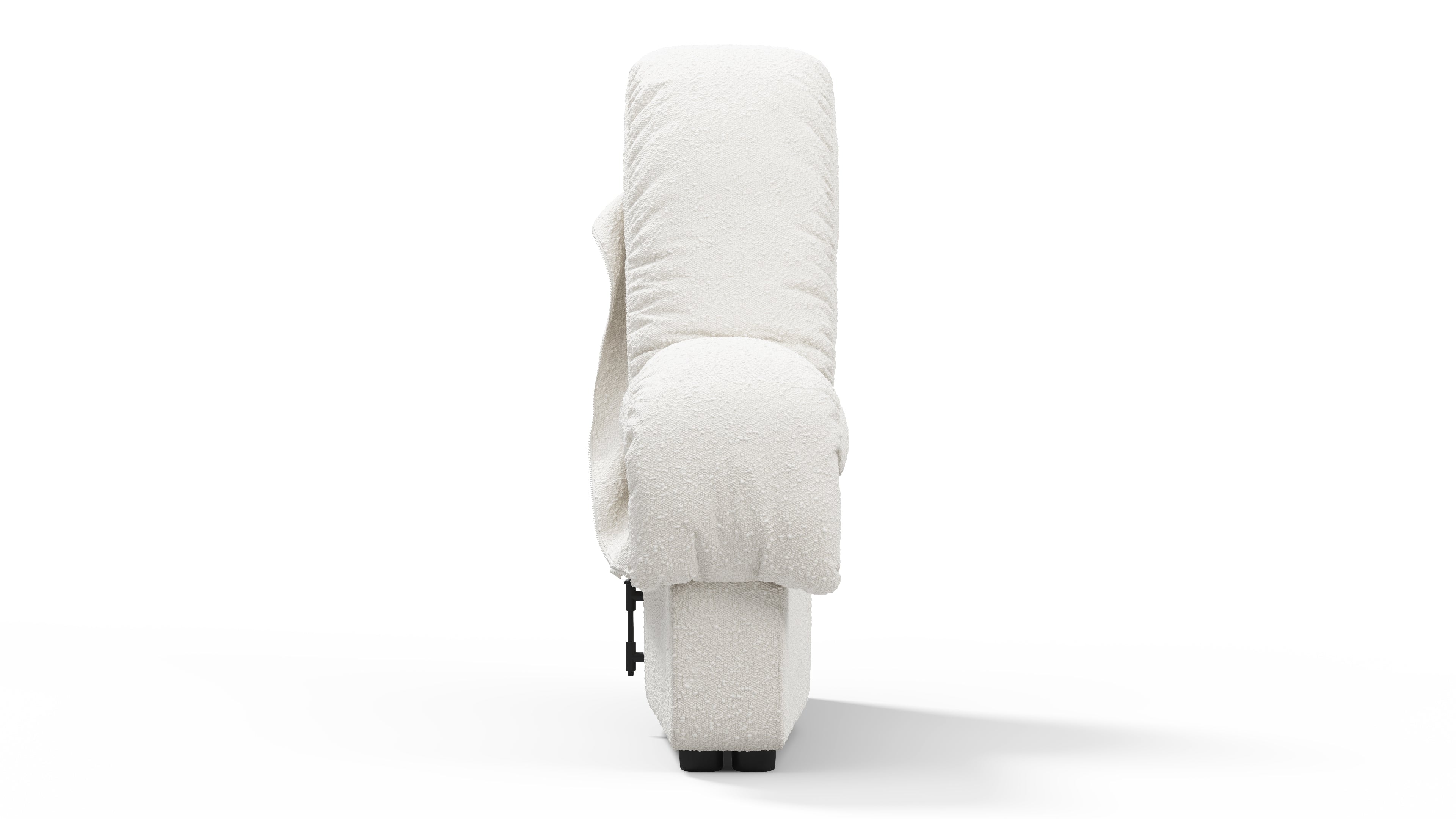 DS 600 Right End Module, Armless, White Boucle | Interior Icons