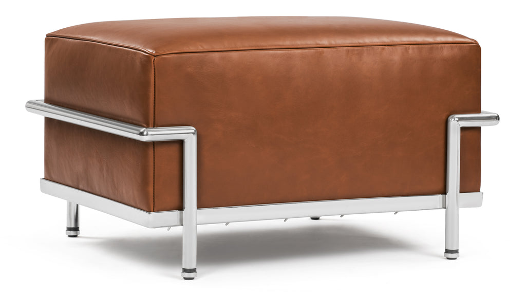 Corbusier Grand Modele Ottoman, Tan Premium Leather | Interior Icons