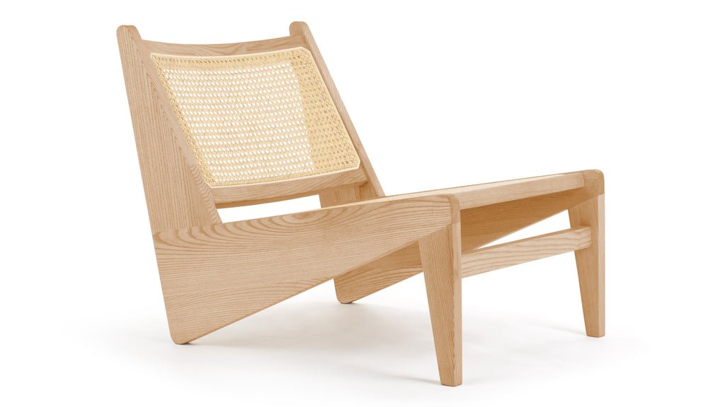 Kangaroo Rattan Lounge Chair Natural Ash | Interior Icons