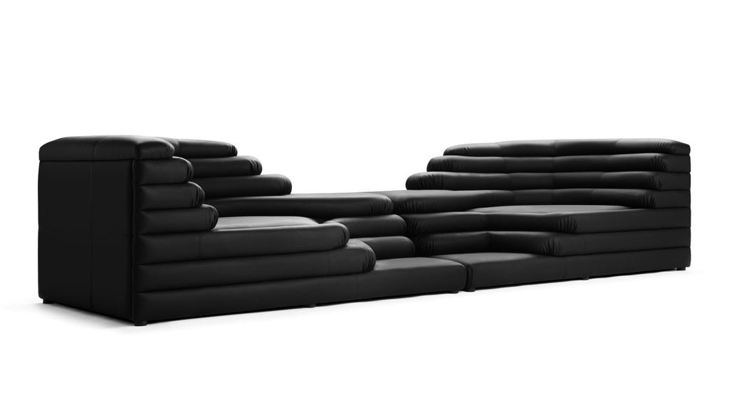 Terrazza Sofa Combination Black Vegan Leather | Interior Icons