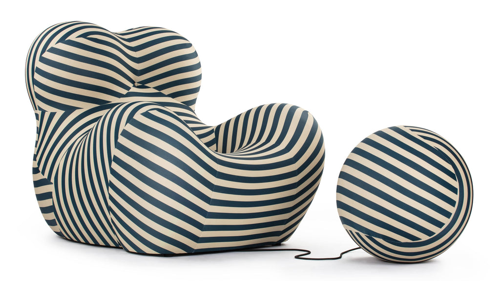 Up Chair, Teal Stripe | Interior Icons
