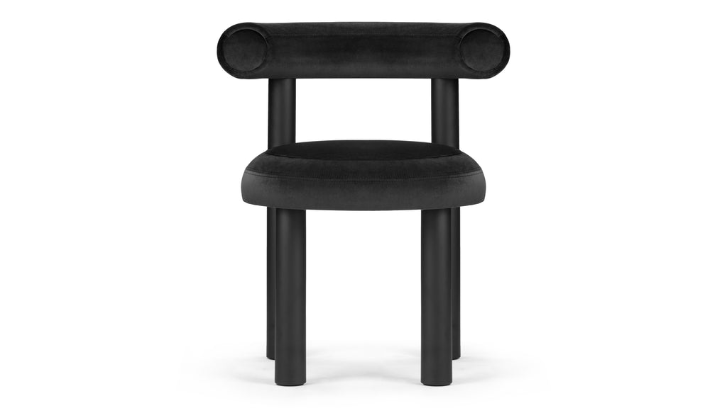 Vance Dining Chair, Black Velvet | Interior Icons