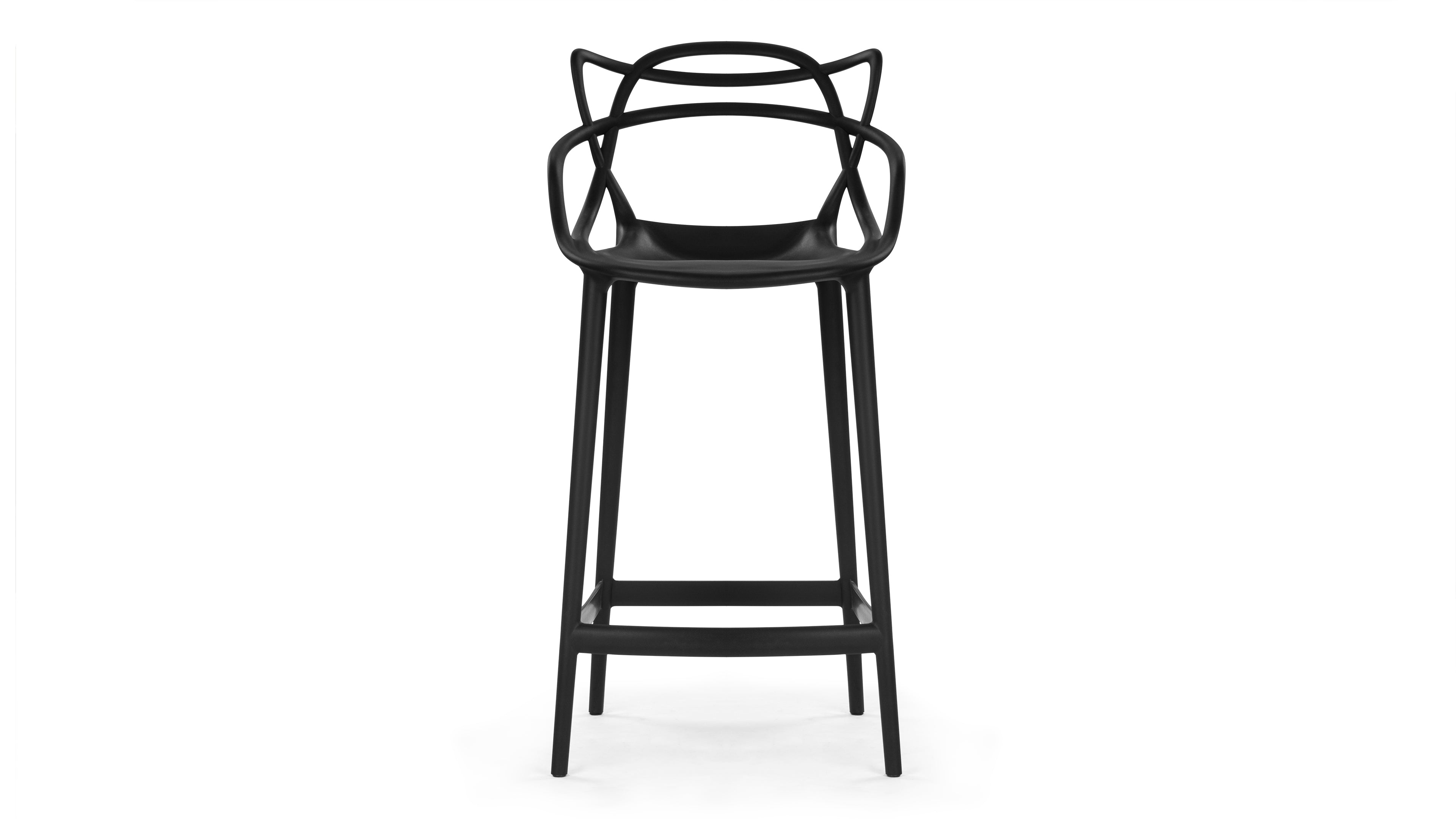 Masters Counter Stool, Black, 25.5" Seat Height | Interior Icons