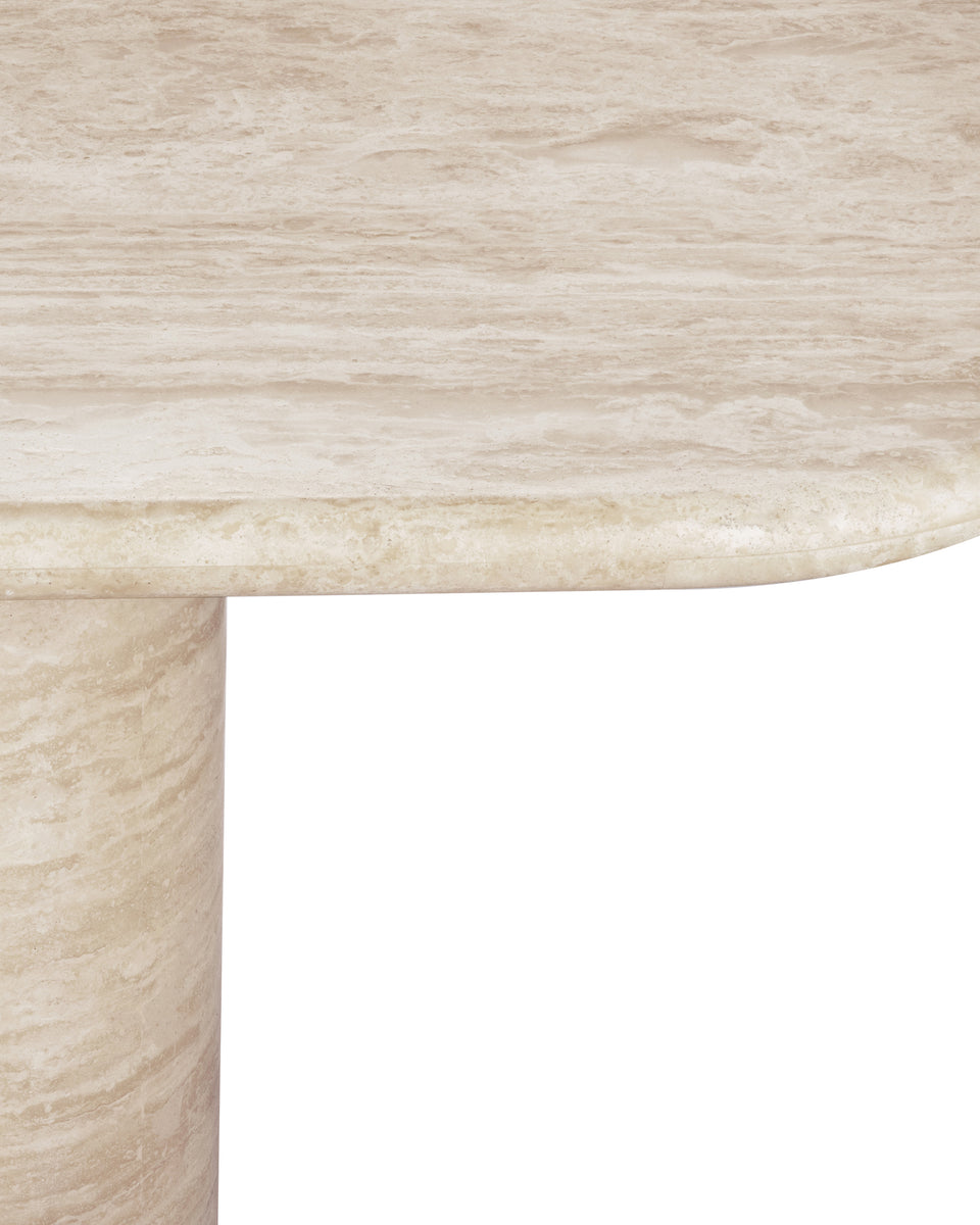 Cato Dining Table, Travertine – Interior Icons