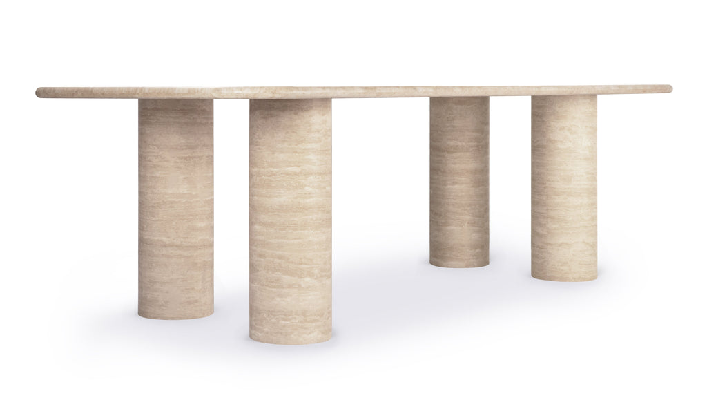 Cato Dining Table, Travertine | Interior Icons