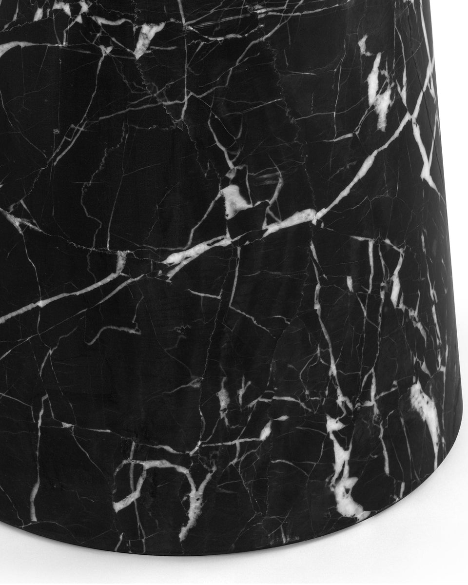 Roc Side Table, Black Marble – Interior Icons