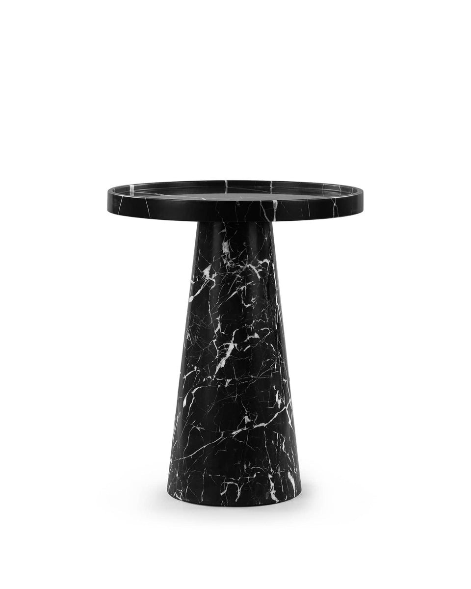 Roc Side Table, Black Marble – ICONS