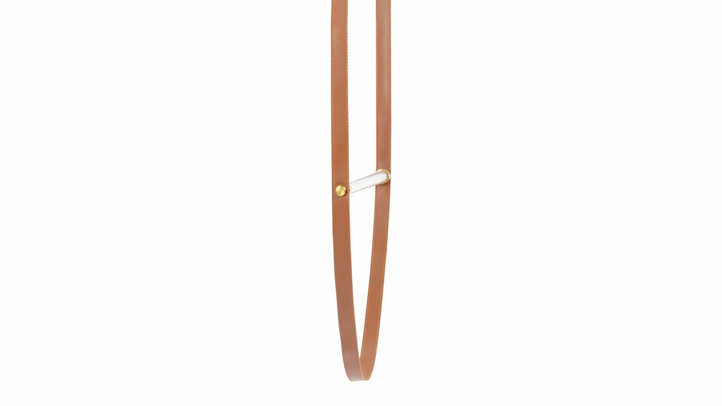 Orielle Suspension Light, Medium, Tan and Brass | Interior Icons