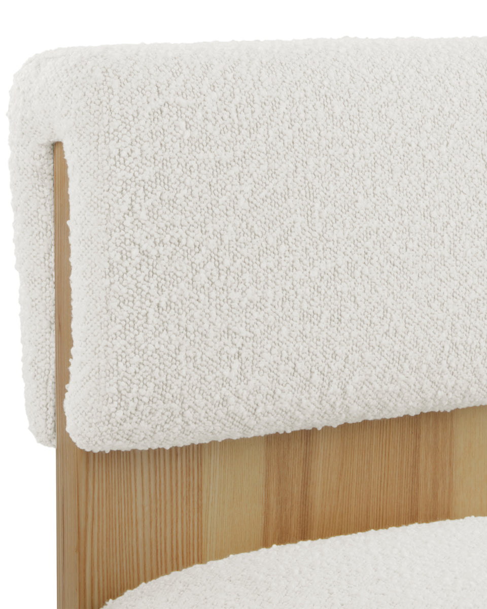 Nina Dining Chair, Pearl Boucle – Interior Icons