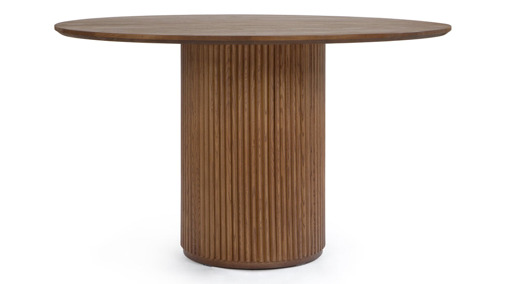 Decelle Round Dining Table, Walnut, 51in | Interior Icons