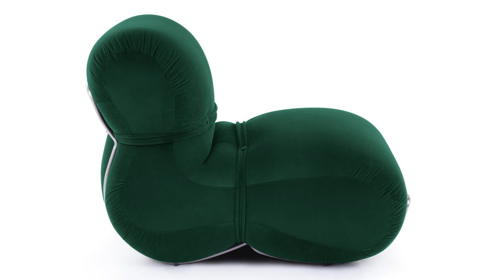 Bao Lounge Chair, Emerald Velvet | Interior Icons