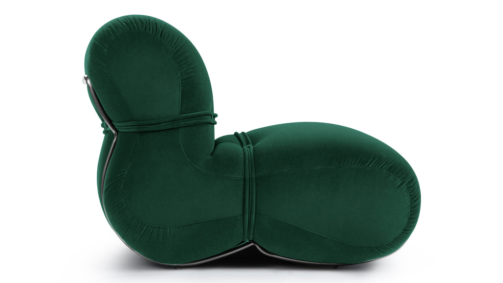 Bao Lounge Chair, Emerald Velvet | Interior Icons