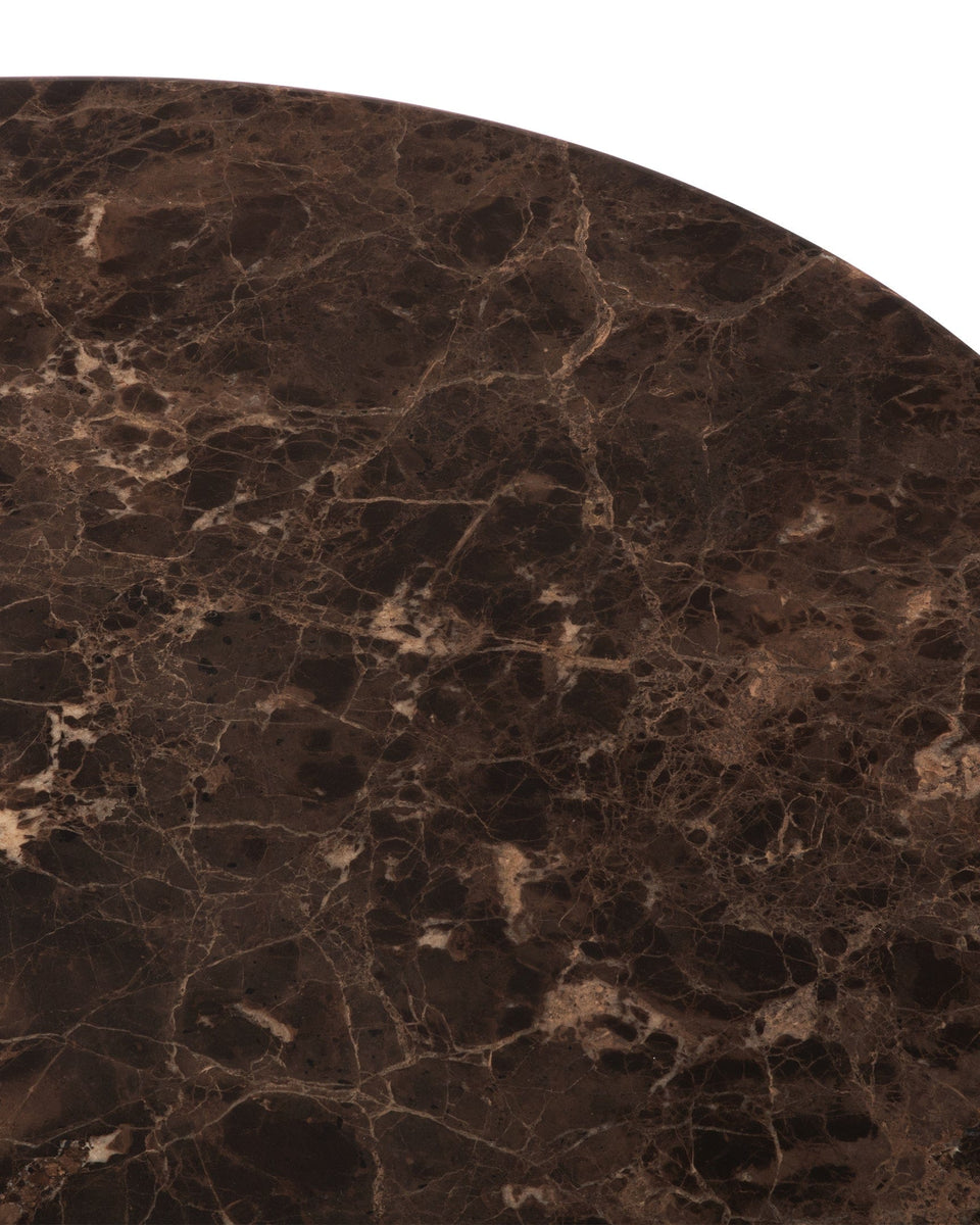 Saturn Oval Dining Table, Dark Emperador Marble – ICONS