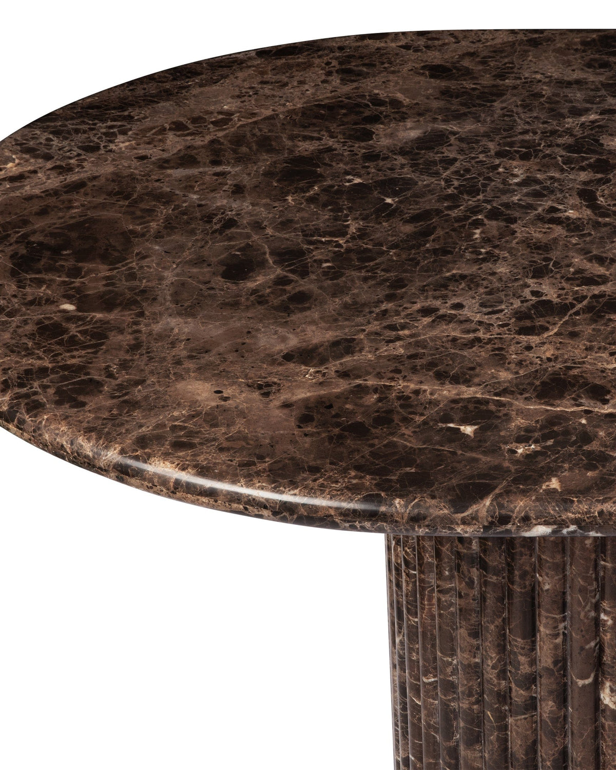 Saturn Oval Dining Table, Dark Emperador Marble – ICONS