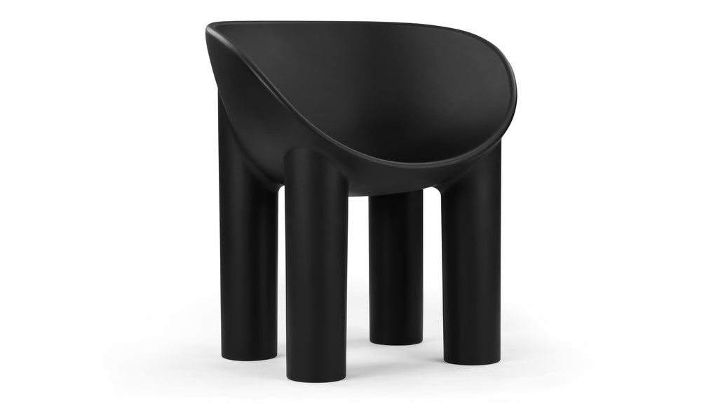 Roly Poly Indoor/Outdoor Dining Chair, Black | Interior Icons