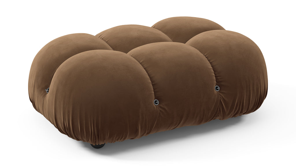 Mario Bellini Ottoman, Mocha Velvet | Interior Icons