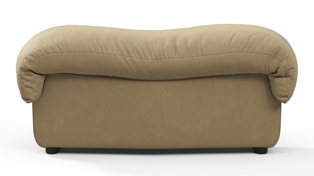 DS 600 Left End Stool Module, Beige Vegan Leather | Interior Icons