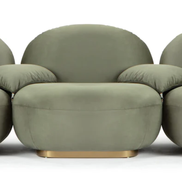 Part | Palais Sofa, Sage Vegan Suede - Center – ICONS