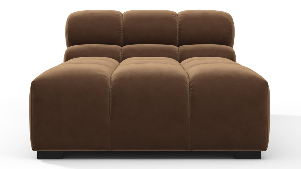 Tufty Module, Armless Chaise, Mocha Velvet | Interior Icons