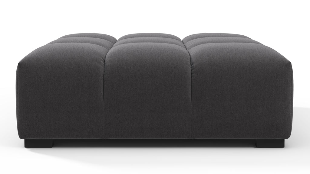 Tufty Ottoman, Ink Brushed Weave | Interior Icons