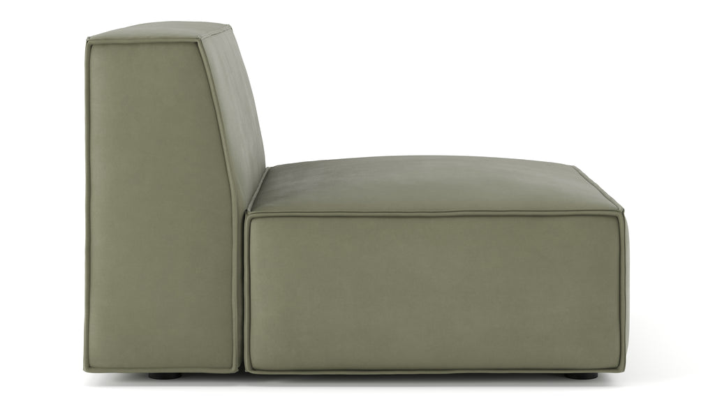 Arles Module, Armless, Sage Vegan Suede | Interior Icons