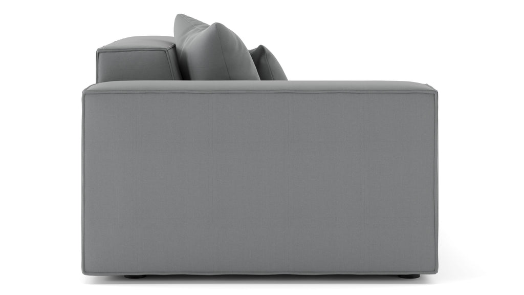 Arles Module, Left Arm, Harbor Gray Flat Weave | Interior Icons