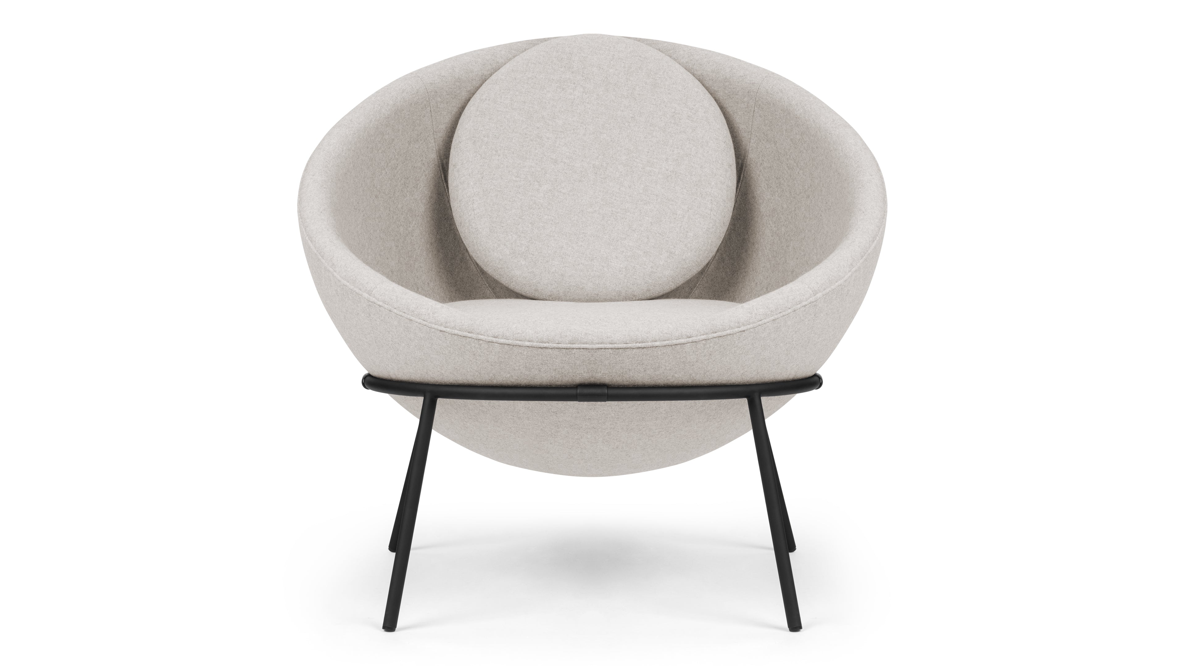 Delphi Bowl Chair, Wheat Gray Cashmere Wool | Interior Icons