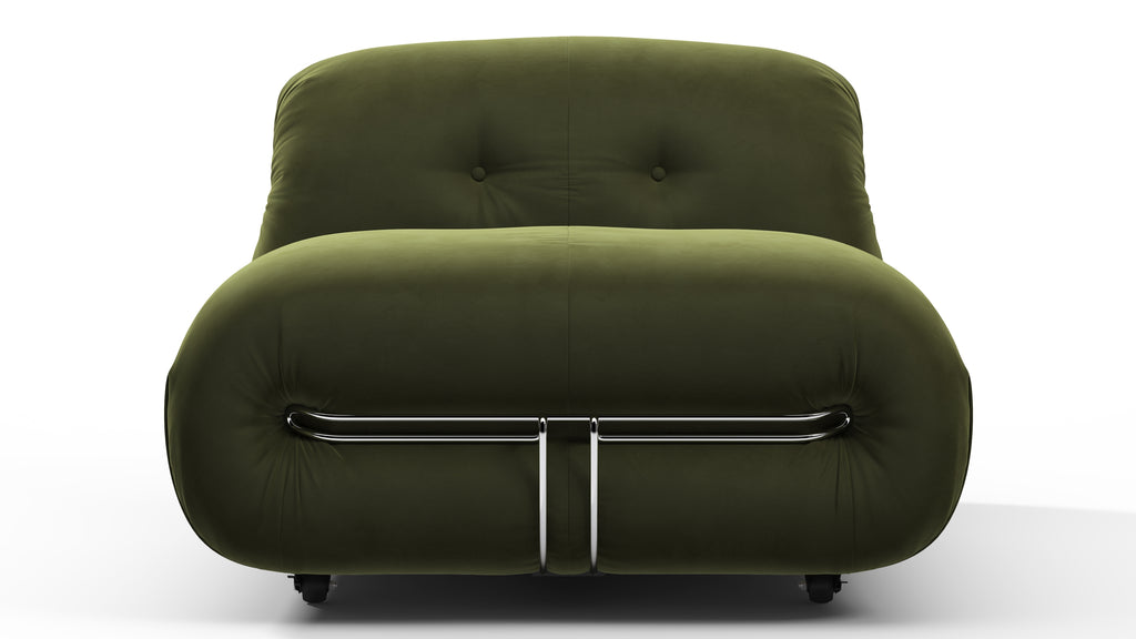 Soriana Deep Lounge Chair, Thyme Luxe Velvet | Interior Icons