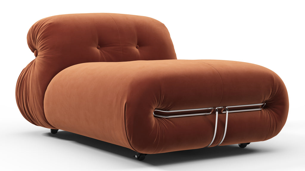 Soriana Deep Lounge Chair, Spice Velvet | Interior Icons