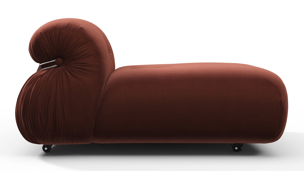 Soriana Deep Lounge Chair, Burgundy Velvet | Interior Icons