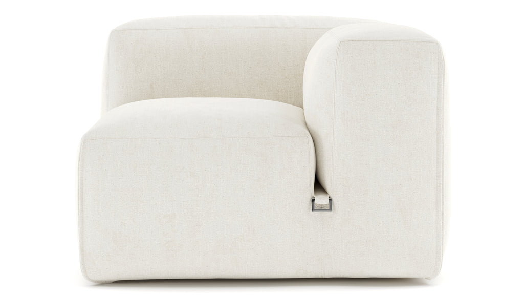 Le Mura Sectional Module, Right Arm, Natural Linen | Interior Icons