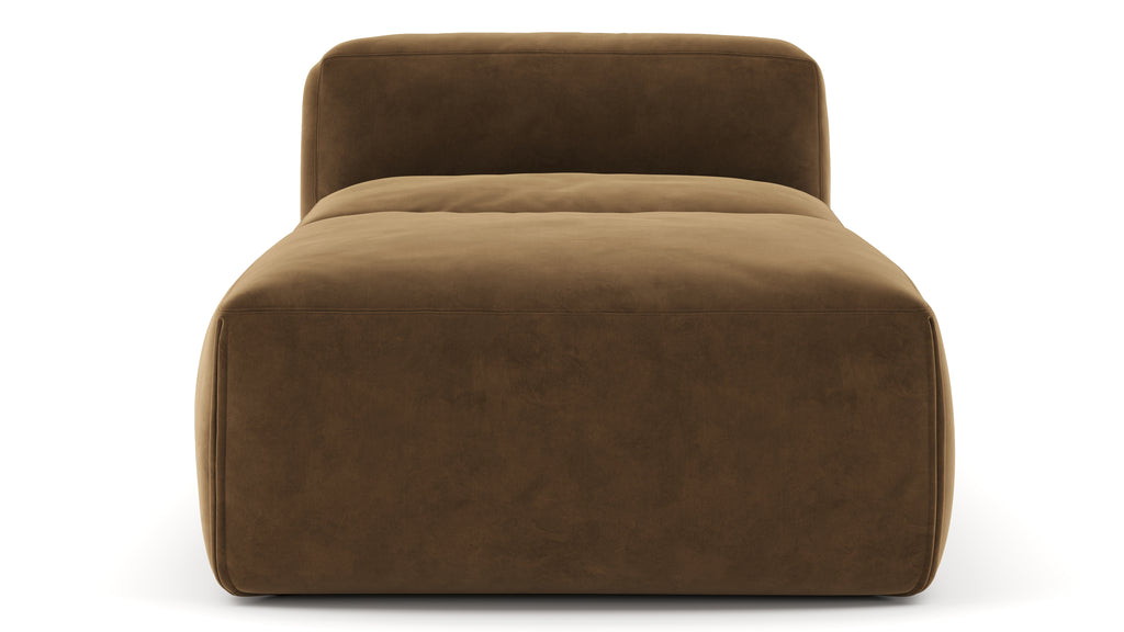 Le Mura Modular Chaise, Brown Vegan Suede | Interior Icons