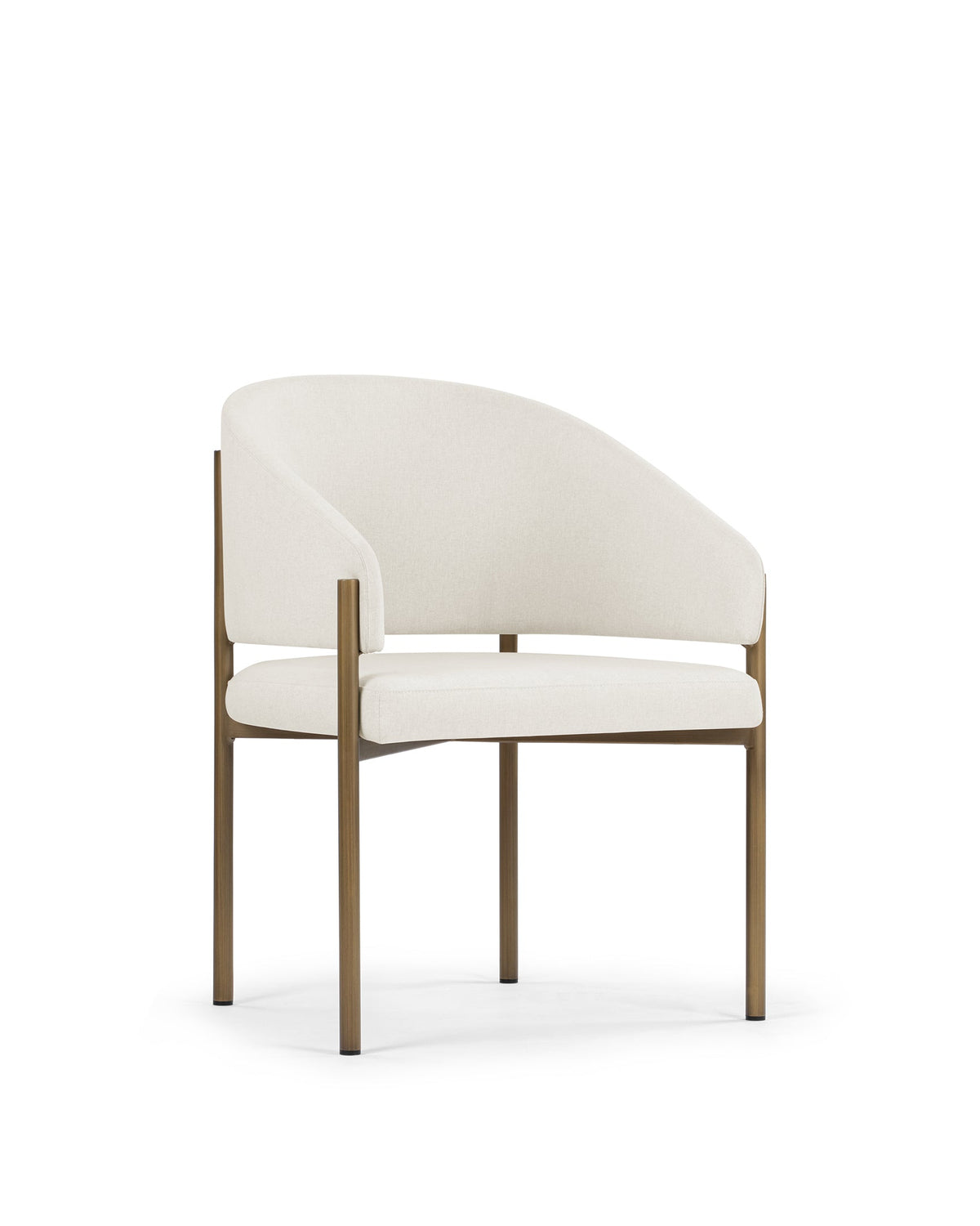 Esme Dining Chair, Oatmeal Brushed Weave and Brushed Brass – Interior Icons