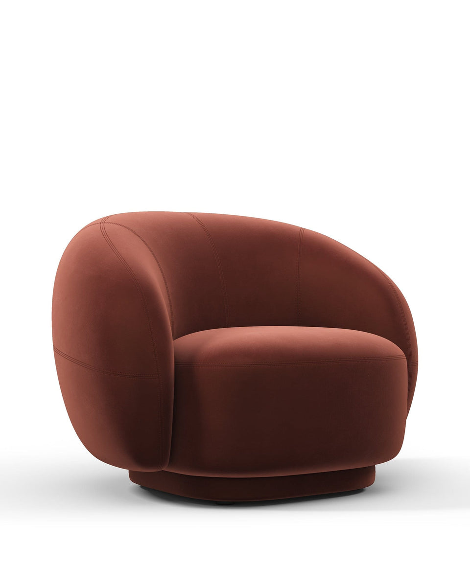 Julep Lounge Chair, Cinnamon Velvet – Interior Icons