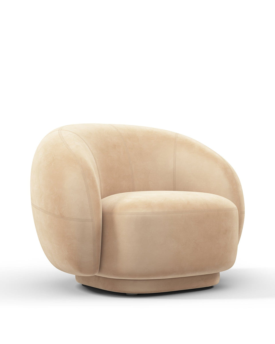 Julep Lounge Chair, Ecru Velvet – ICONS