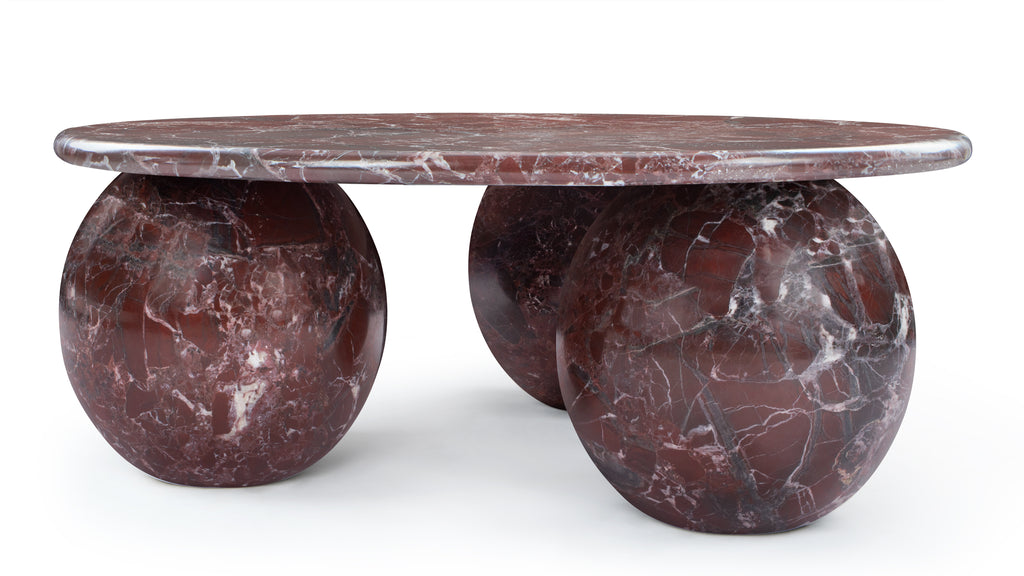 Mya Coffee Table, Rosso Levanto Marble | Interior Icons