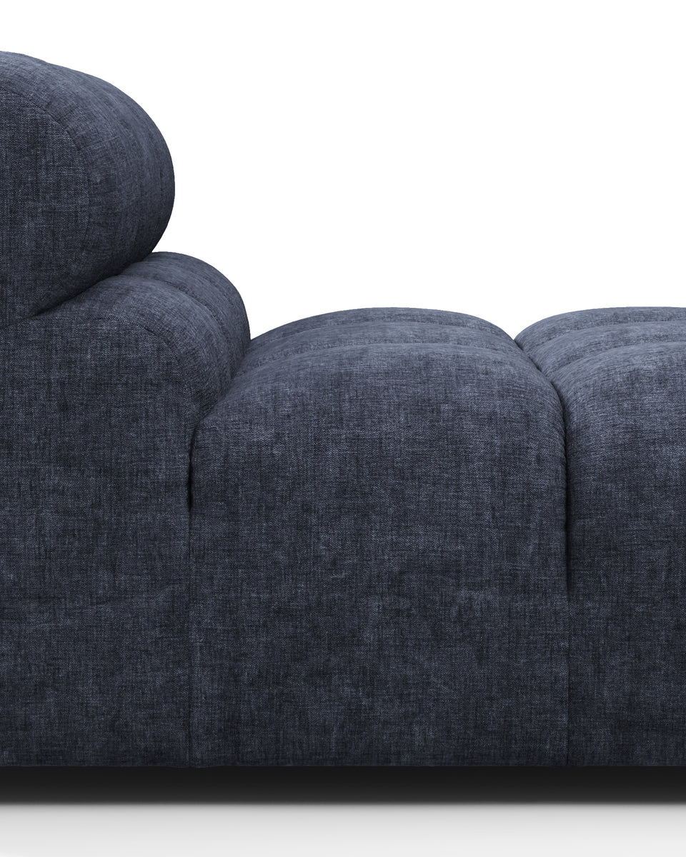 Tufty Module, Armless, Indigo Blue Chenille – ICONS
