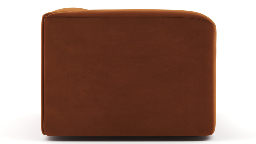 Muse Module, Corner, Burnt Orange Velvet | Interior Icons