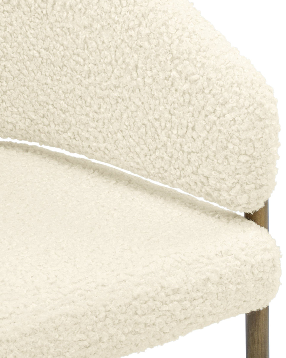 Esme Dining Chair, Luxe Sherpa and Brushed Brass – Interior Icons