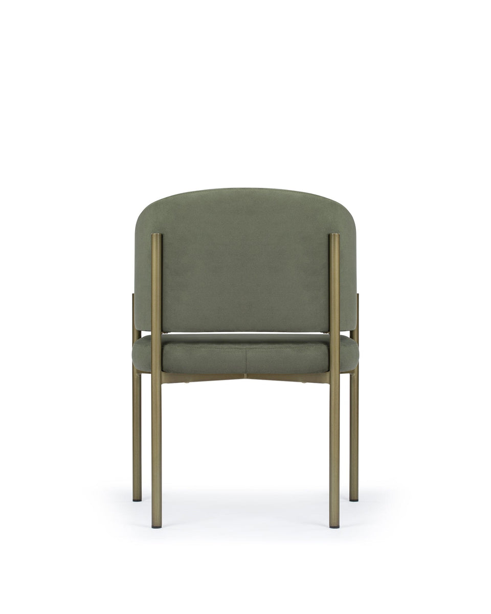 Esme Dining Chair, Sage Vegan Suede and Brushed Brass – Interior Icons