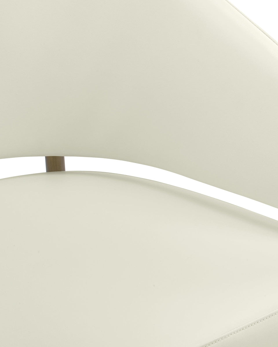 Esme Dining Chair, Eggshell Vegan Leather and Brushed Brass – Interior ...