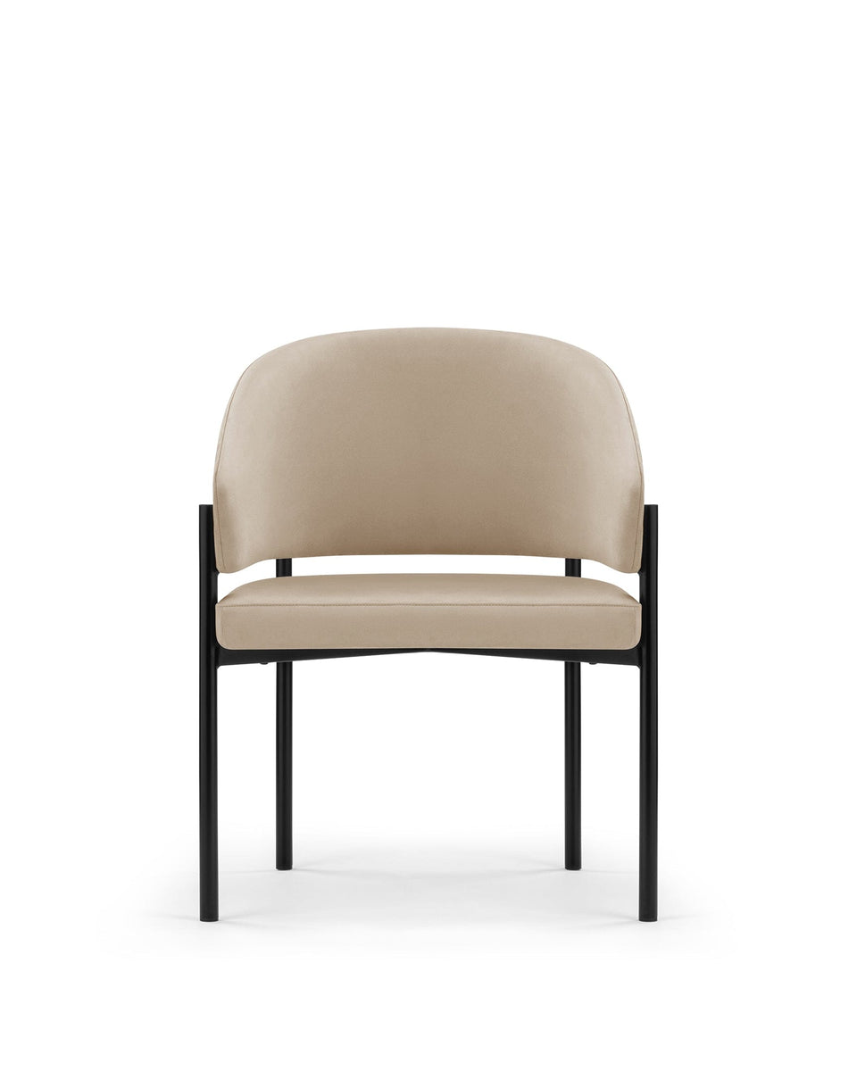 Esme Dining Chair, Latte Vegan Suede and Black – ICONS