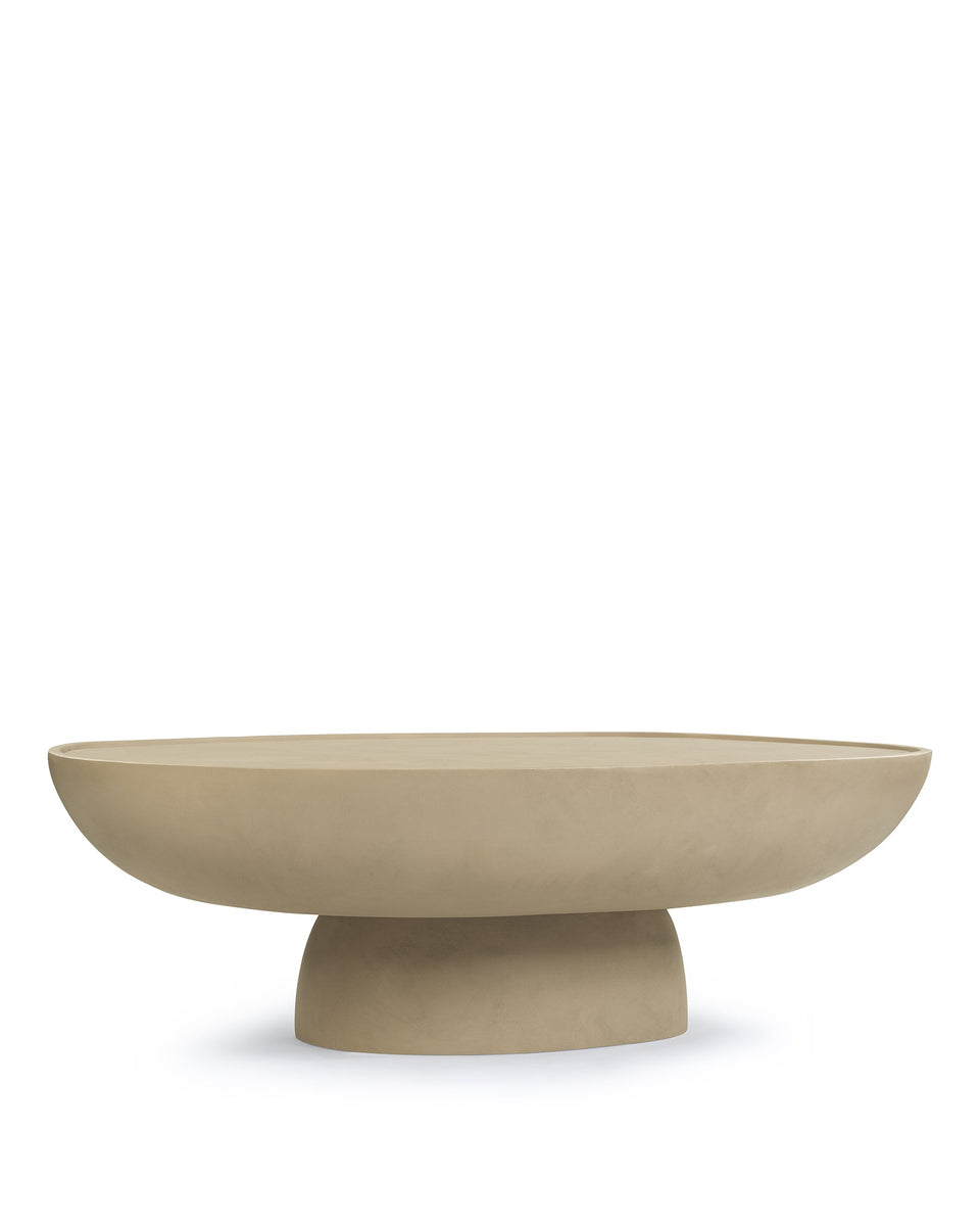Aura Indoor/Outdoor Coffee Table, Tan Concrete – Interior Icons