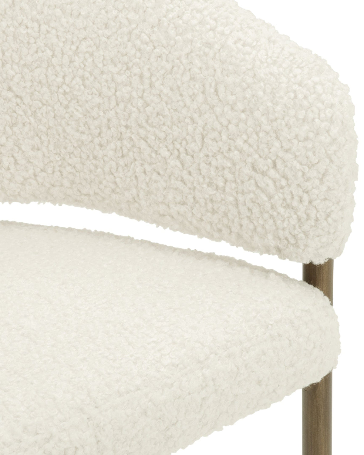 Esme Bar Stool, Luxe Sherpa and Brushed Brass – Interior Icons
