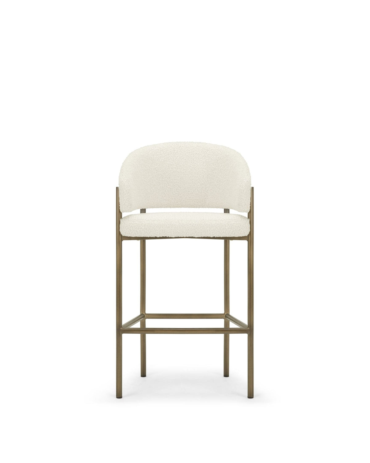 Esme Bar Stool, Luxe Sherpa and Brushed Brass – Interior Icons